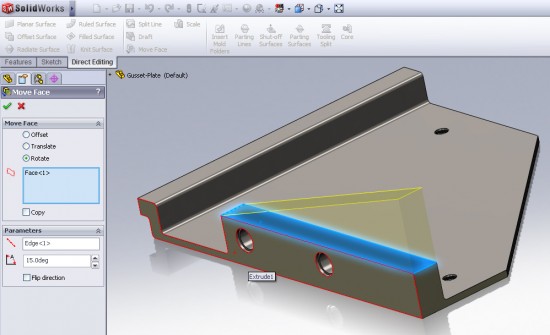 Whip Your Model Using SolidWorks Direct Editing and Move Face - SolidSmack