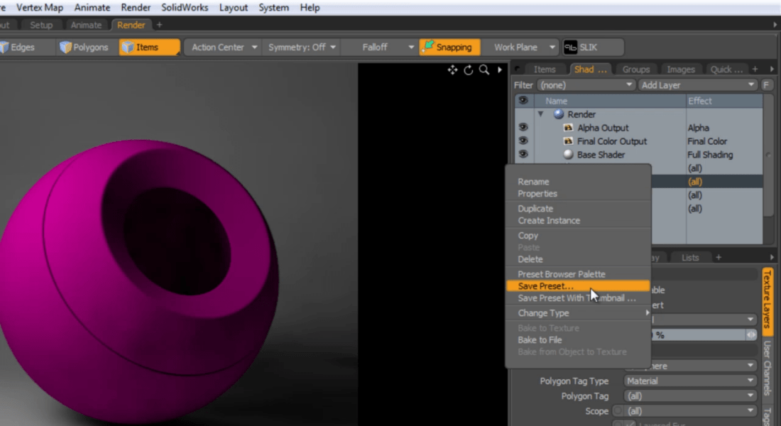 Quick Tip: Create a Custom Material Preset Library in modo - SolidSmack