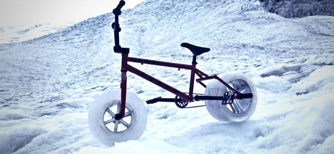 'Ice Bike' Features Wheels Made of Ice for Navigating Glaciers on Two ...