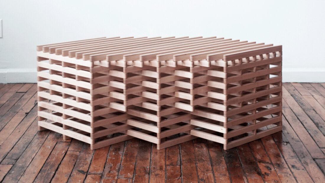 This Kinetic Oak Coffee Table Design Is Based on the Mechanics of a ...