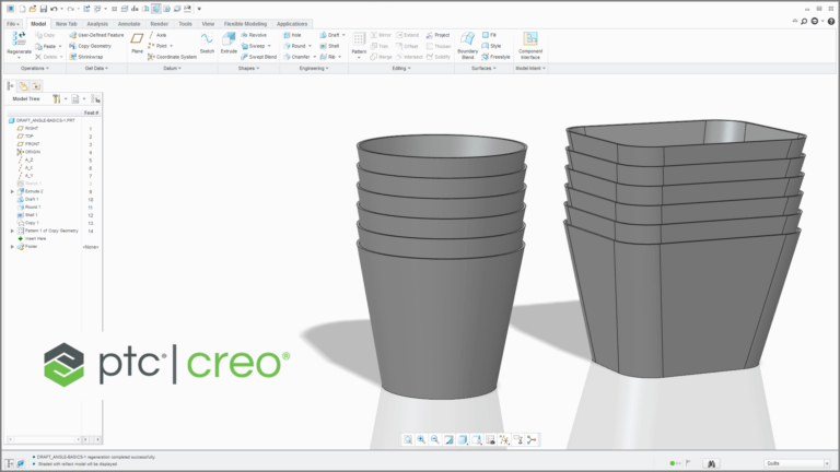 Video Tutorial: PTC Creo Parametric Draft feature Part1 (Beginner ...