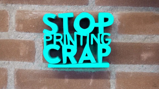 Model of the Week: Stop Printing CRAP [It's Not Contradictory At All ...