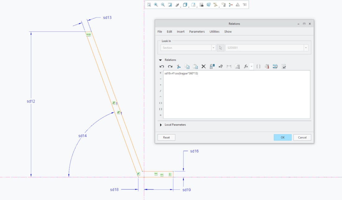 Tutorial Model Wave Forms Using Creo Parametric Variable Section Sweep And Trajpar Function