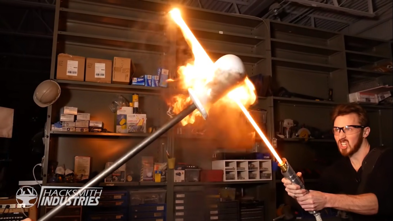 An Engineer Just Built a Real, Burning Star Wars Lightsaber - SolidSmack