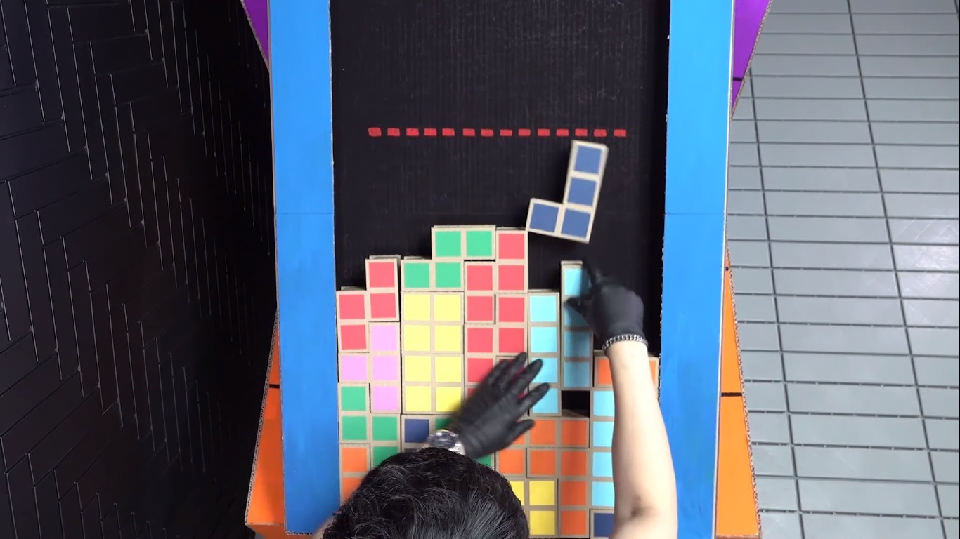 Weekend Project: Make Your Own Tetris Game Using Cardboard Blocks - SolidSmack
