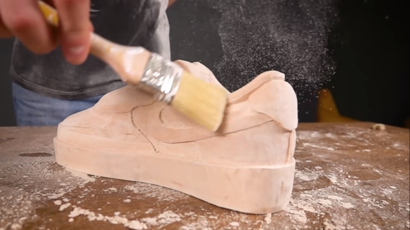 How To Turn a Block Of Wood Into A Nike Air Force Shoe Replica - SolidSmack
