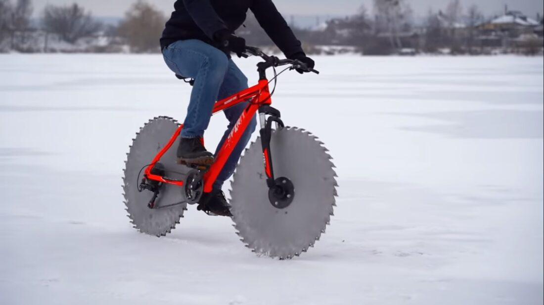 The Q Makes Bladed Bicycle You Can Ride on Ice - SolidSmack