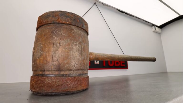 Restoring This Comically Large Wooden Hammer Is No Cartoon Joke ...