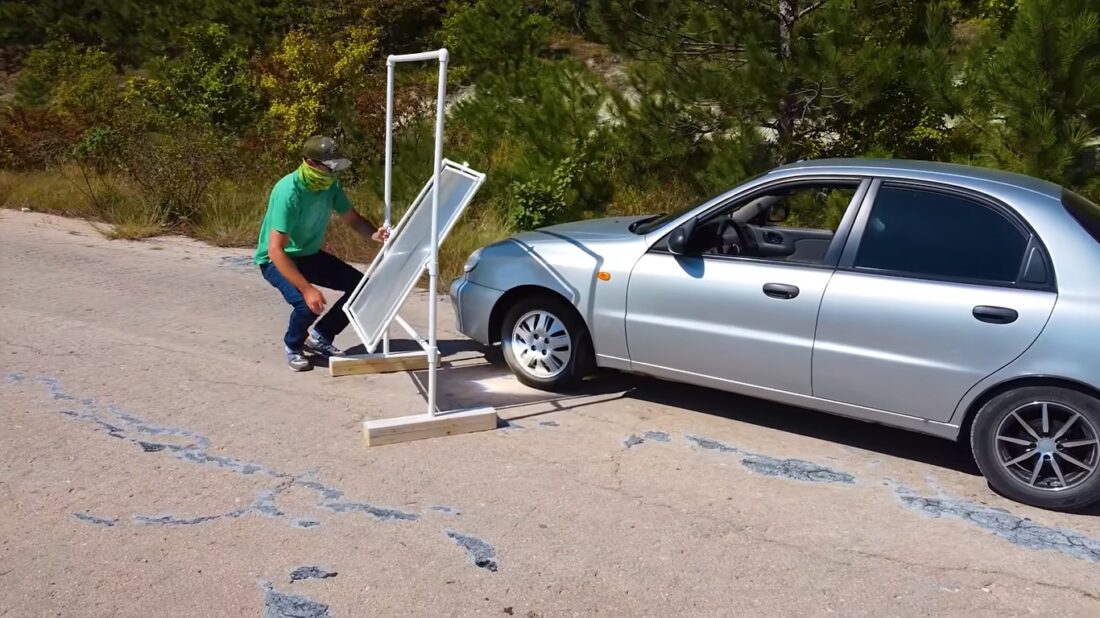 Magnifying Sunlight With a Fresnel Lens Creates a Burning Light Beam